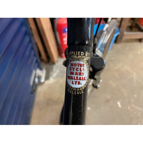 A 1955 BSA 'Winged Wheel' motorised bicycle. Genuine pair (engine ...