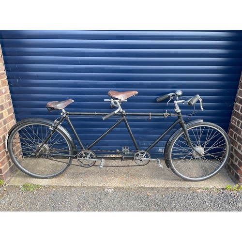 Humber Tandem Bicycle, 26" Wheels, Brooks Saddles, 3 Speed, Foot Brake ...