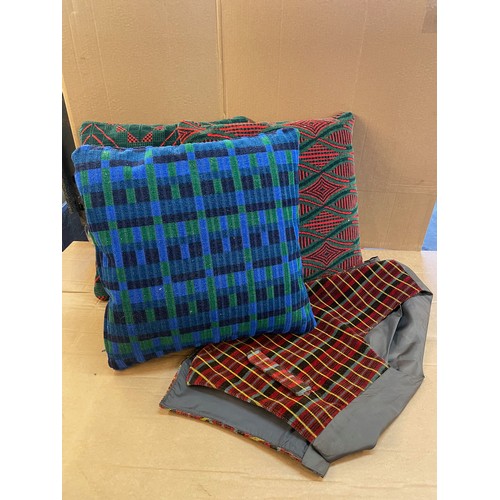 3no London Transport Moquette Cushions and Waistcoat, As Sold By London ...