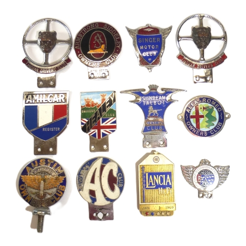 Motor Car Badge Collection, to include badges for Amilcar; Austin ...