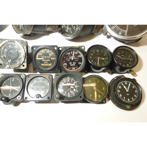 Dashboard Instruments. A collection of both motor car and aircraft ...