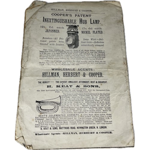 A Coopers Patent Inextinguishable Ordinary 'Penny Farthing' Bicycle Hub ...