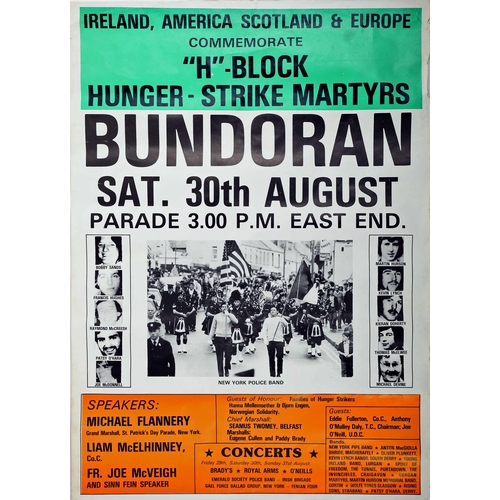 'H'-Block Hunger Strike. Poster for a 1980s Commemoration, in Bundoran ...