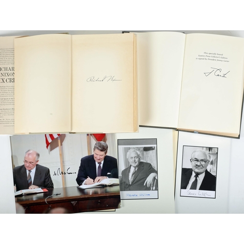 The autograph signatures of five 20th century World leaders. Nixon ...
