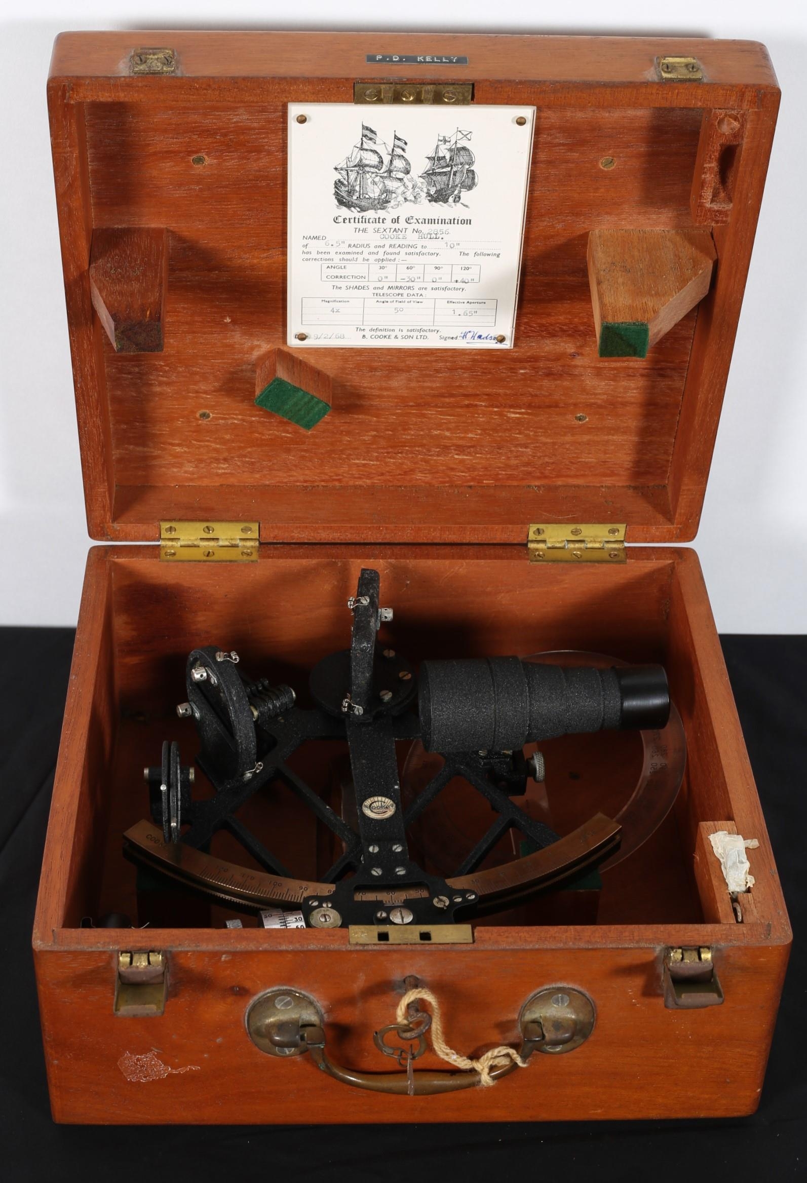A COOKE AND SON, HULL SEXTANT No. 2856 6.5ft radius Reading to 10ft. In ...