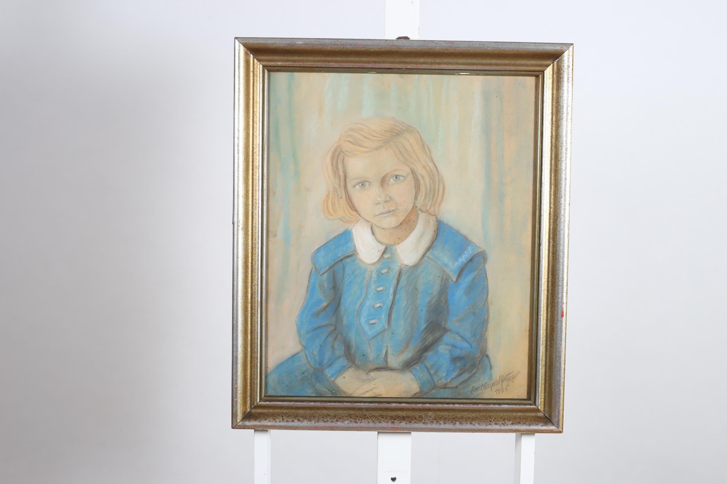 CARL AUGUSTUS JAGER Head and Shoulder Portrait of Anne Marie Becker ...