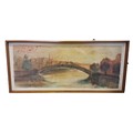 BRIDGE OVER THE LIFFEY DUBLIN Oil on board 40cm (h) x 100cm (w) BUNCH ...
