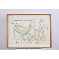 PABLO PICASSO Composition Coloured print Signed and dated lower left ...