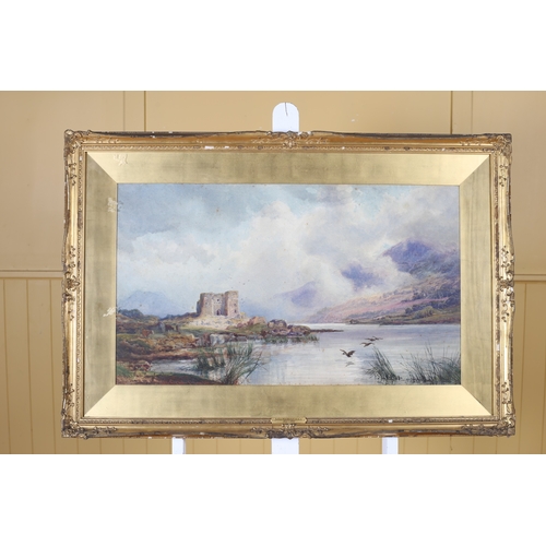 JOHN FAULKNER (R.H.A. 1835-1887) Hens Castle Lough Corrib Co. Galway ...