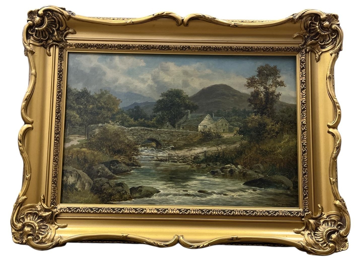 WILLIAM HENRY MANDER (1850-1922) Gerist Mill, Dinas Mawddwy, Wales Oil ...