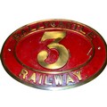 LOCOMOTIVE CABSIDE NUMBER PLATE Ballycastle Railway 3 33cm (h) x 45cm (w)