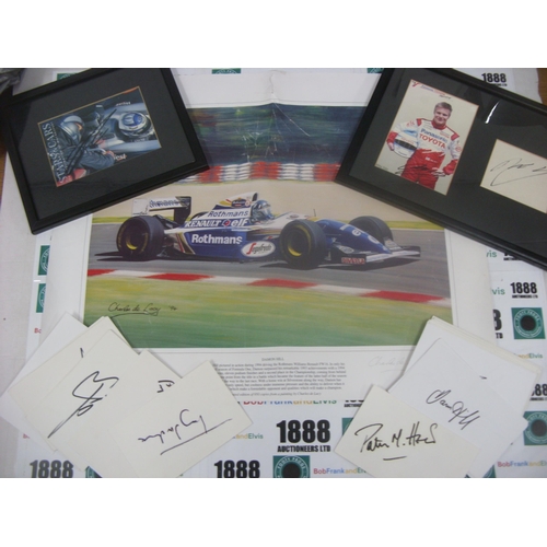 MOTOR RACING/FORMULA ONE, 1990's/2000's, approx. 60 signed white cards ...