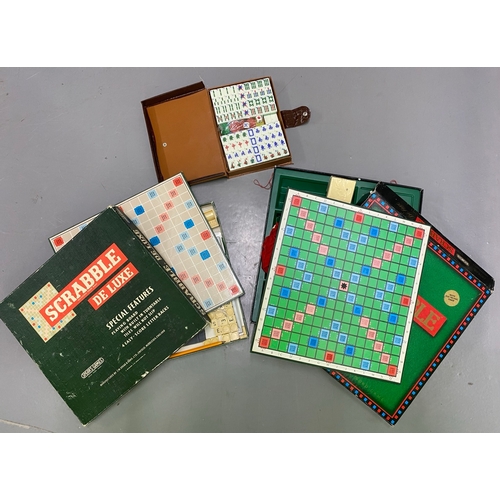 3 Vintage Board Games including. (6000g) Two Deluxe Scrabble sets ...