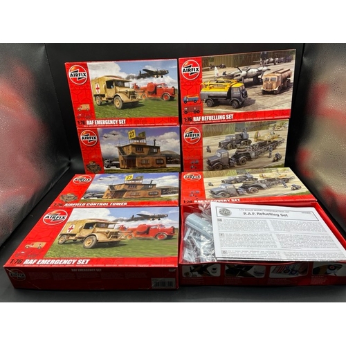 8 1:76 scale Airfix RAF lits in sealed bags, seven in boxes (2000g) RAF ...