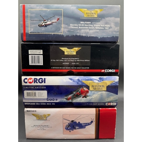 4 Corgi Aviation Archive Helicopters (Scale 1:72) (3950g) Includes ...