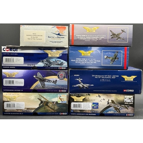 9 Corgi Aviation Archive Planes (Scale 1:72) 4 'As New' (3950g ...