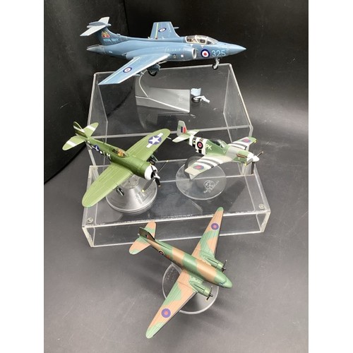 4 Corgi Diecast planes including Buccaneer. Unboxed. (1300g) Models ...