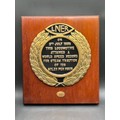 A Limited Edition Brass and Black Enamel LNER Plaque, Commemorating the ...