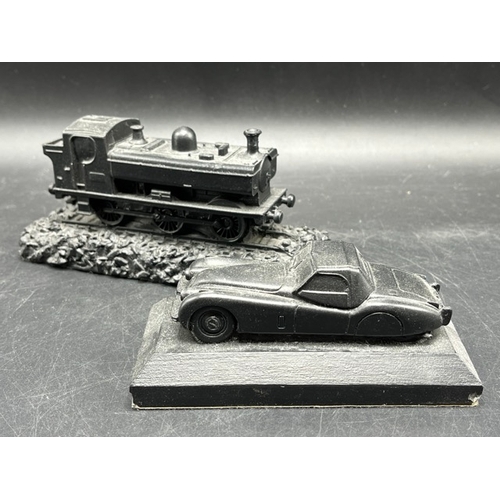 Two models made from British coal (650g) Jaguar XK120 from E&J ...
