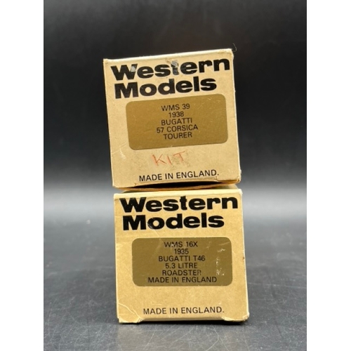2 Western Models Bugatti models in boxes with packaging (450g) WMS 16X 1935 Bugatti T46 5.3 litre Ro