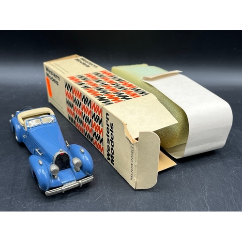 2 Western Models Bugatti models in boxes with packaging (450g) WMS 16X 1935 Bugatti T46 5.3 litre Ro