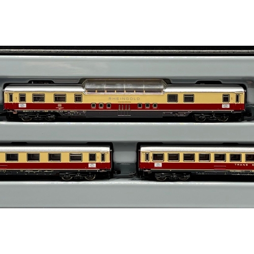 Marklin 87285 Z gauge - Rheingold 3 Car Set #2 Trans Europ Express ...
