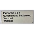 Metal Single Sided Clapham Junction Station Platform Sign. (1250g ...