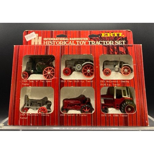 3 ERTL Tractor Sets each in Fair box Eight John Deere Miniature Toy ...
