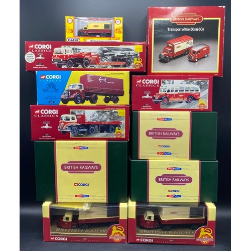 10 Corgi British Railways themed vehicles of various scale - models ...