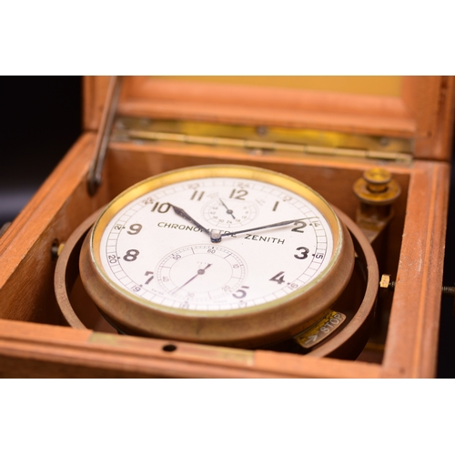 Zenith 'Le Locle' Marine Chronometer, Formerly of the Dutch Royal Navy ...