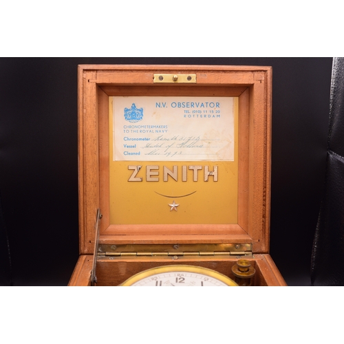 Zenith 'Le Locle' Marine Chronometer, Formerly of the Dutch Royal Navy ...