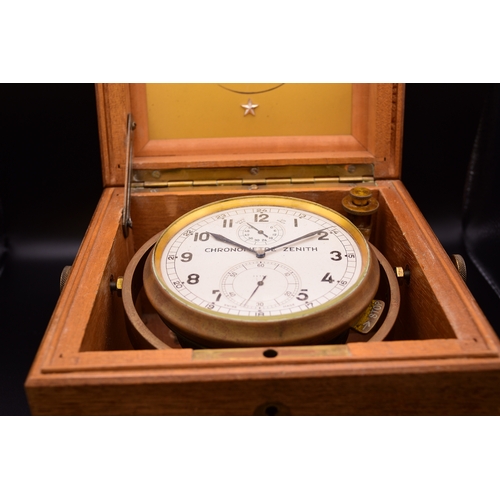 Zenith 'Le Locle' Marine Chronometer, Formerly of the Dutch Royal Navy ...