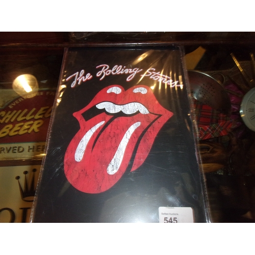 SMALL TIN SIGN