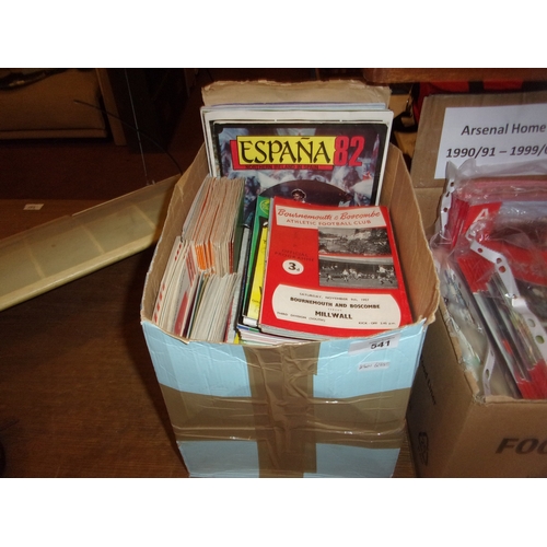 BOX OF FOOTBALL PROGRAMMES