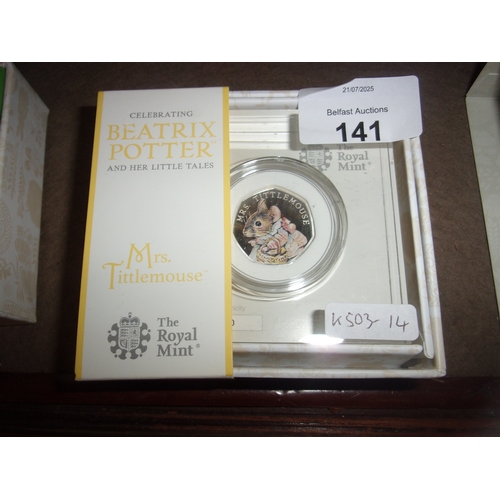 BEATRIX POTTER PROOF 50P SILVER COIN