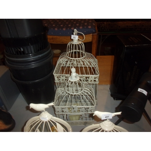 2 DECORATIVE BIRD CASES