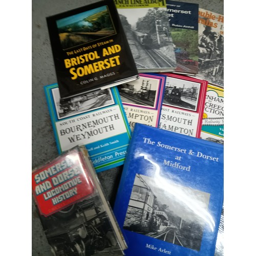 A large Quantity of Steam Railway Books, Mostly Somerset & Dorset Lines
