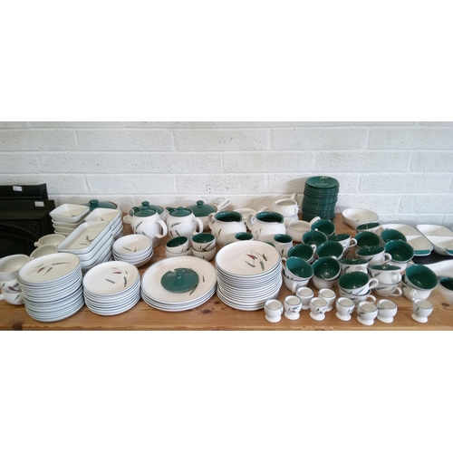 A Very Large Quantity of Denby "Green Wheat" including 6 Small Lidded ...
