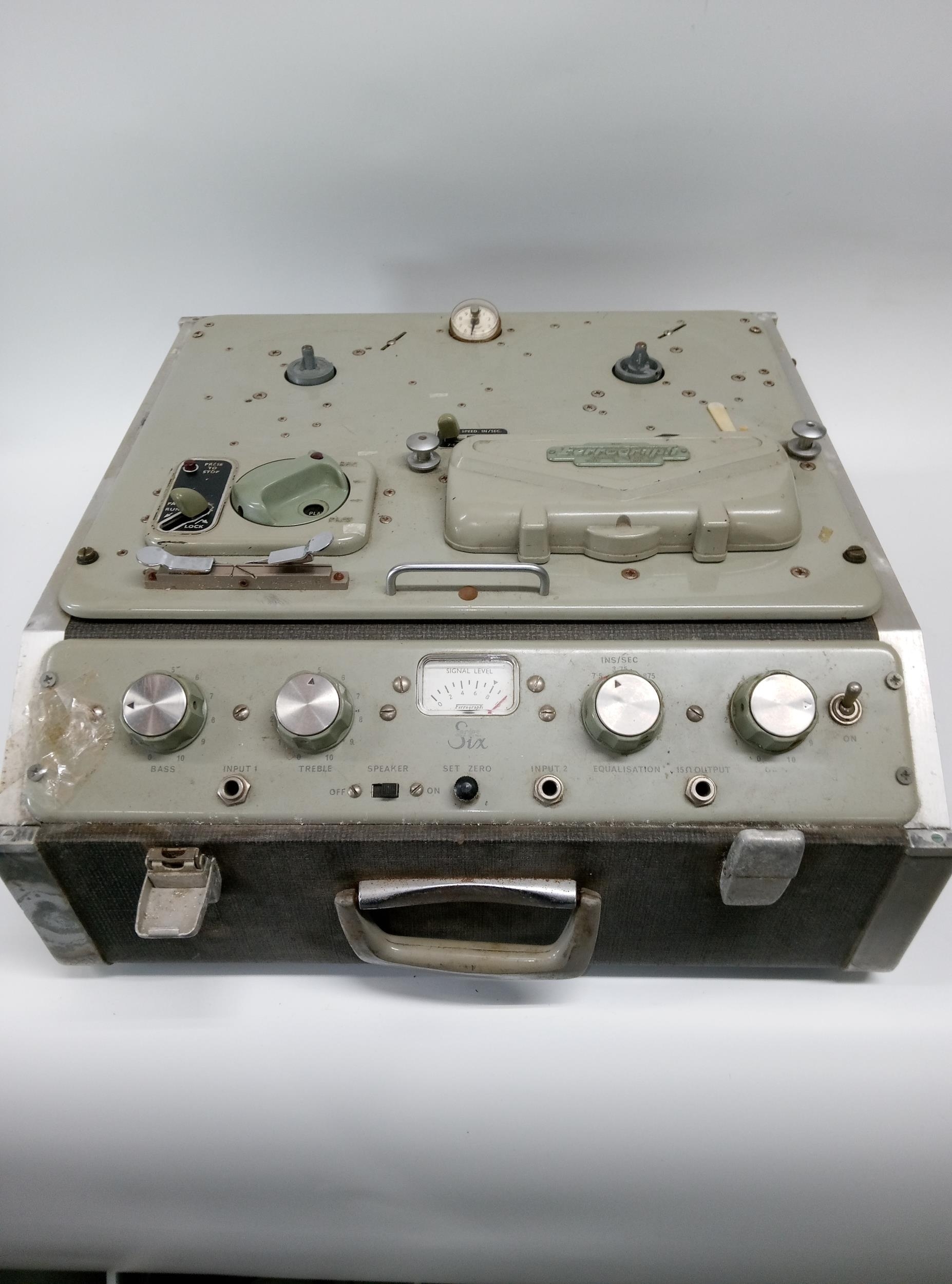 A Vintage Ferrograph Series 6 Reel to Reel Tape Recorder.