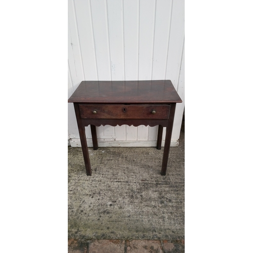 A Georgian Hall Table With Drawer.71cm High,76cm Wide,45cm deep
