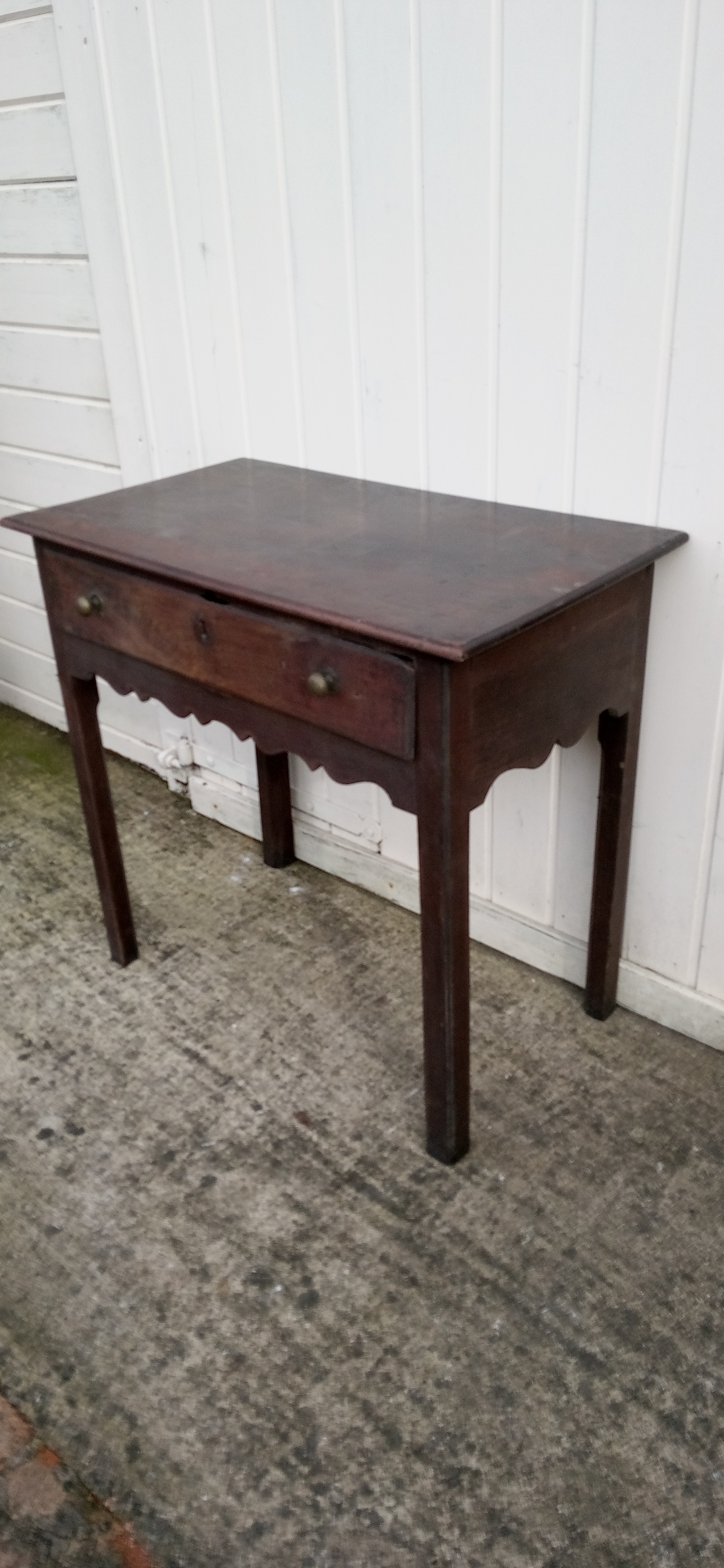 A Georgian Hall Table With Drawer.71cm High,76cm Wide,45cm deep