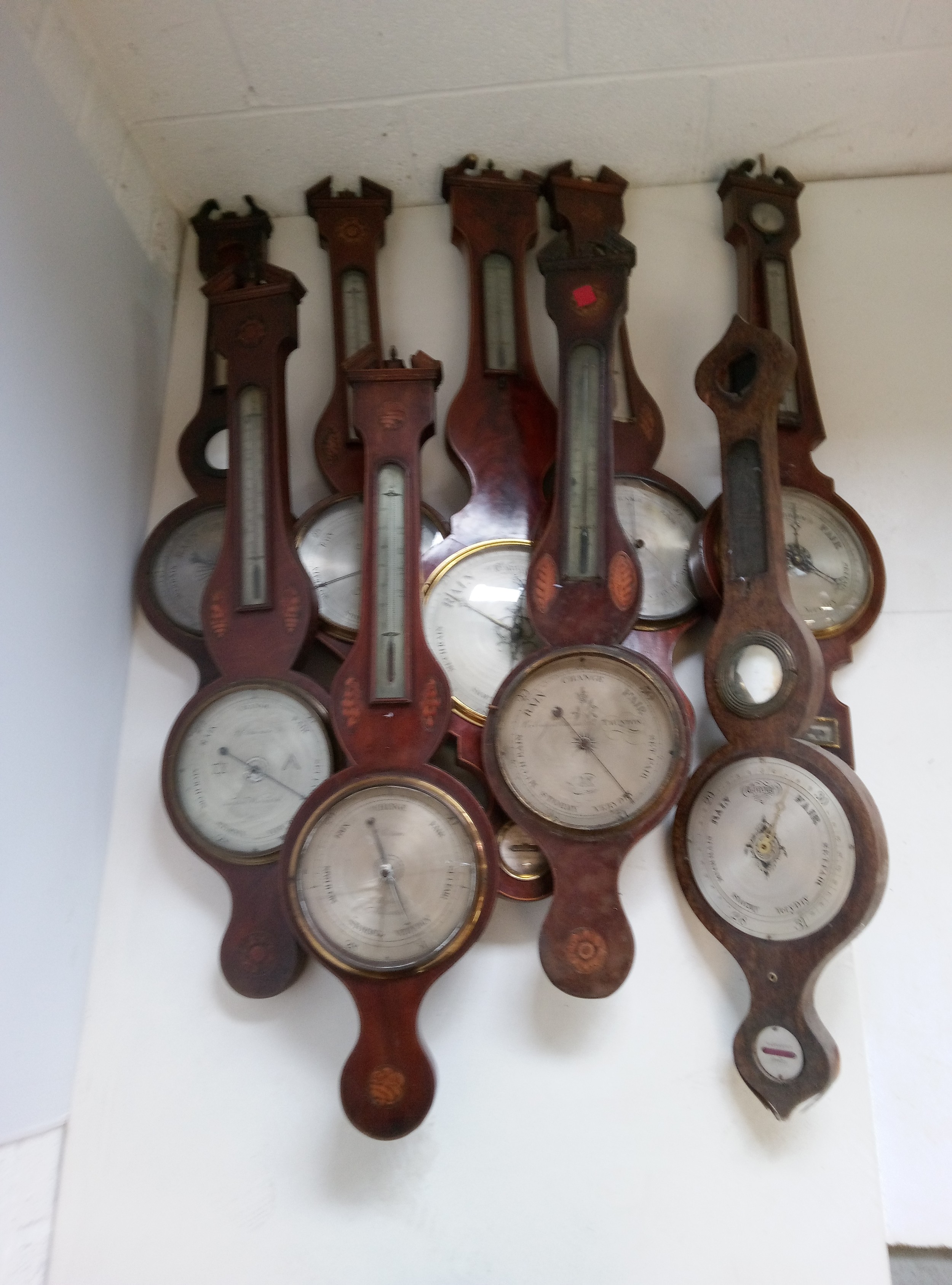 A Selection Of 9x Barometers In Need Of Repair/Restoration. Items Are ...