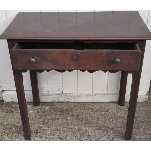 A Georgian Hall Table With Drawer.71cm High,76cm Wide,45cm deep
