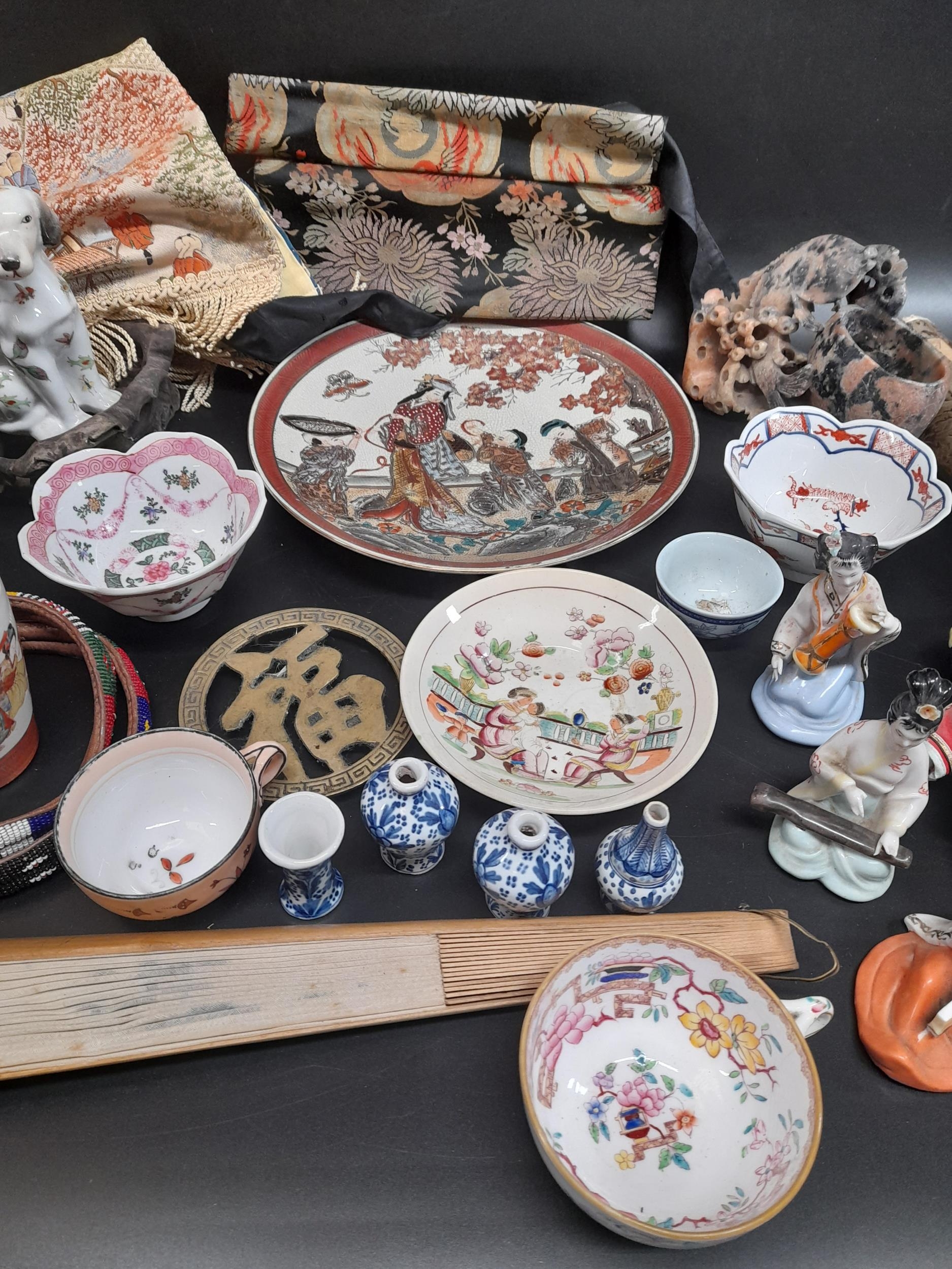A Quantity of Oriental Chinaware including Bowls, Vases, Rice Bowls and ...