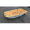 A BIC 245 Plastic Rowing Boat With Oars