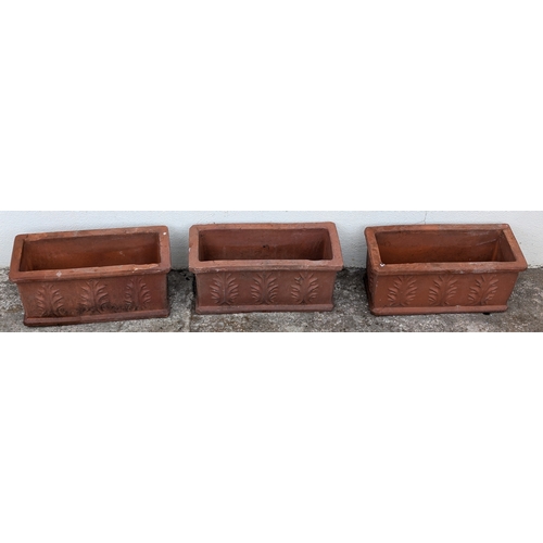 3 Terracotta Troughs