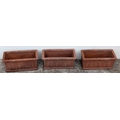 3 Terracotta Troughs