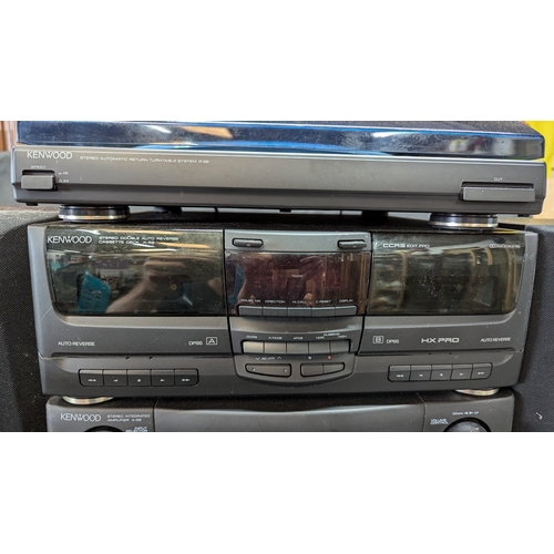 Kenwood Stack System Including: P38 Turntable, X58 Double Cassette Deck ...