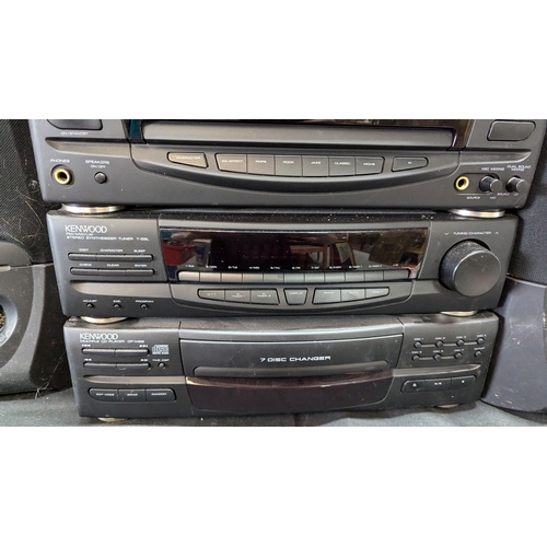 Kenwood Stack System Including: P38 Turntable, X58 Double Cassette Deck ...