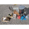 Box Of Household Items Including Tiles, Bins And More
